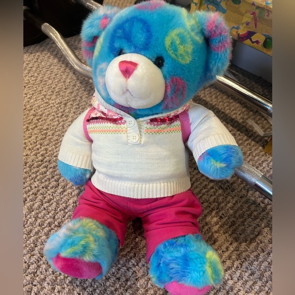 Build-A-Bear | Toys | Buildabear Peace Sign Y2k Glitter Bear | Poshmark